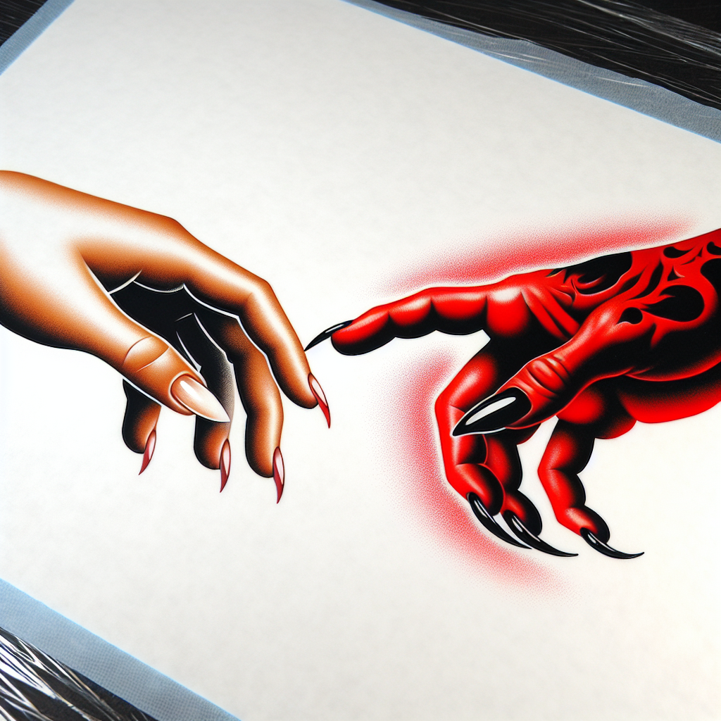 Realism "A Hand That Is Light And Re" Tattoo Design | TattooCanvas.com