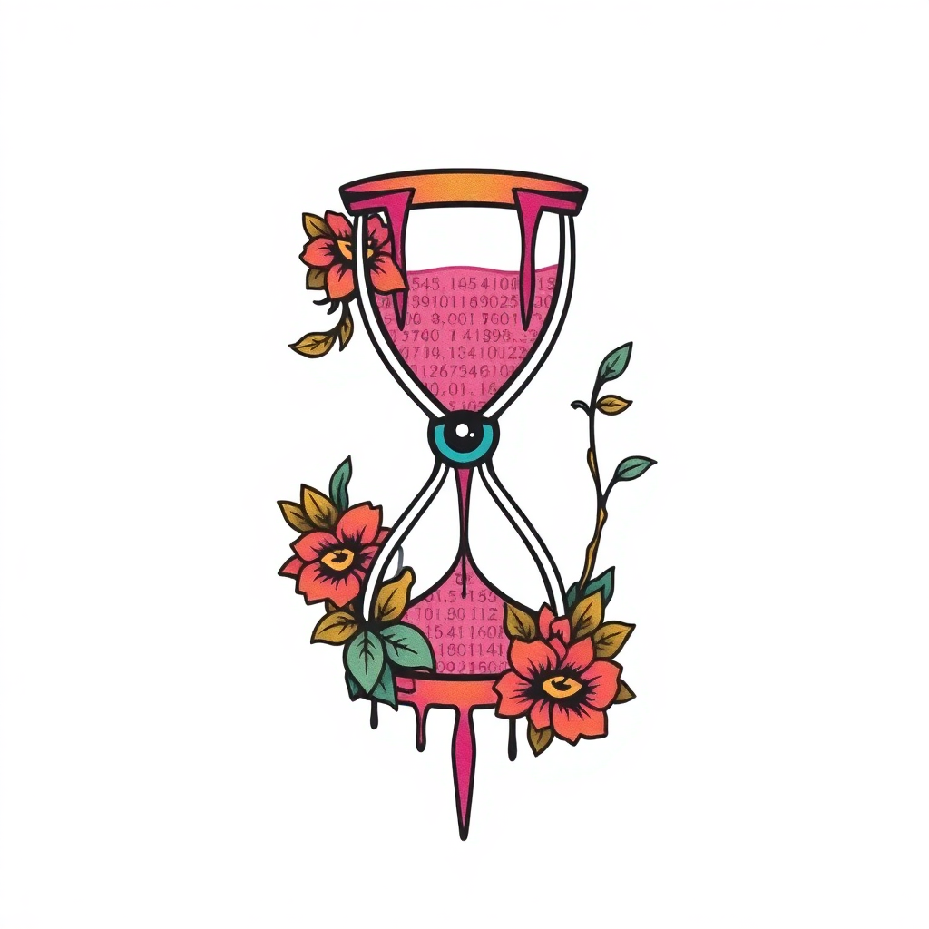 Minimalist "Stencil Of A Trippy Drippy " Tattoo Design | TattooCanvas.com