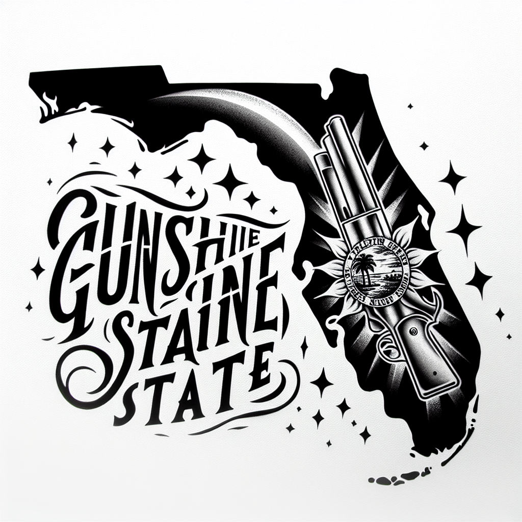 Realism "Florida State With Gunshine" Tattoo Design | TattooCanvas.com