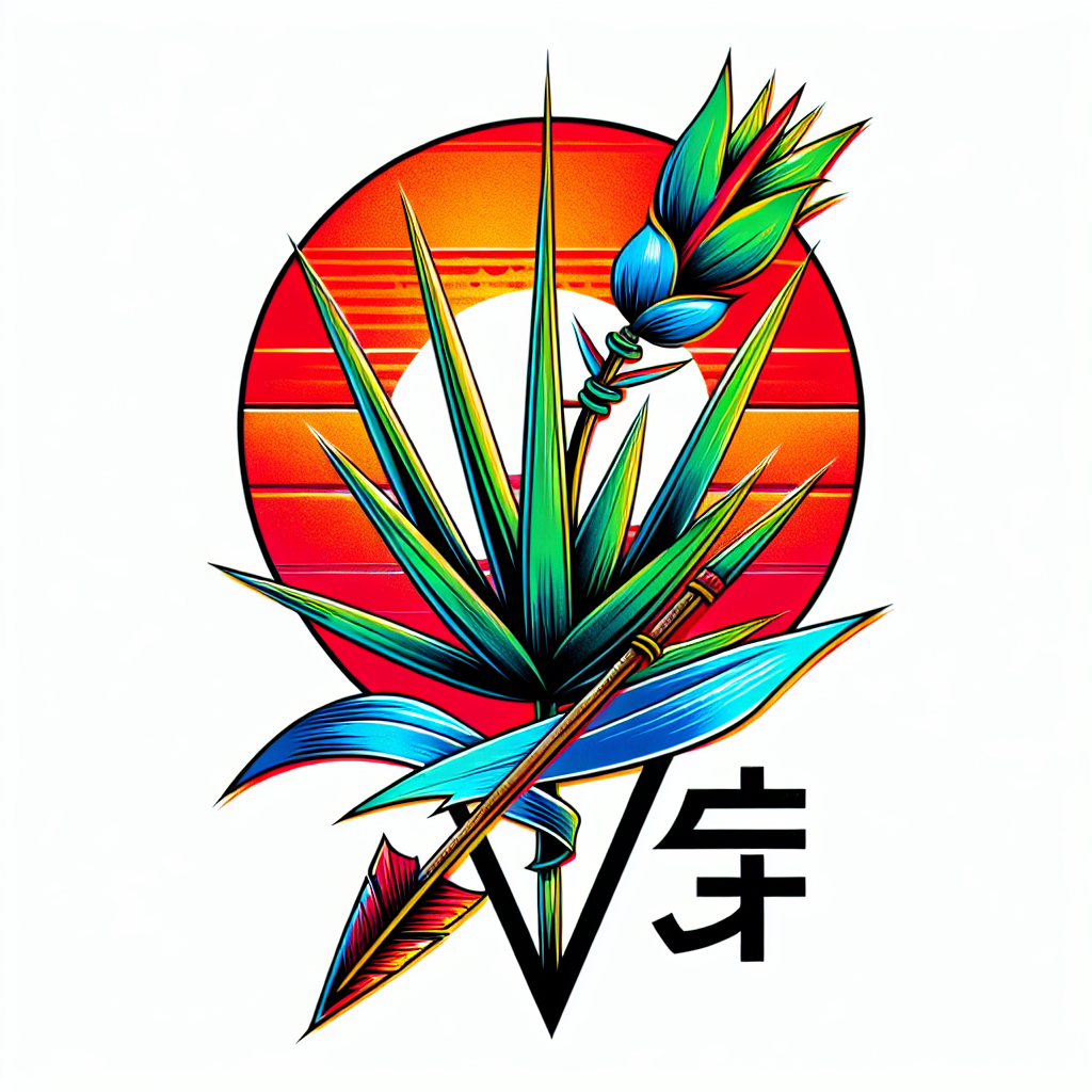 Japanese "A Single Yucca Plant With A" Tattoo Design | TattooCanvas.com