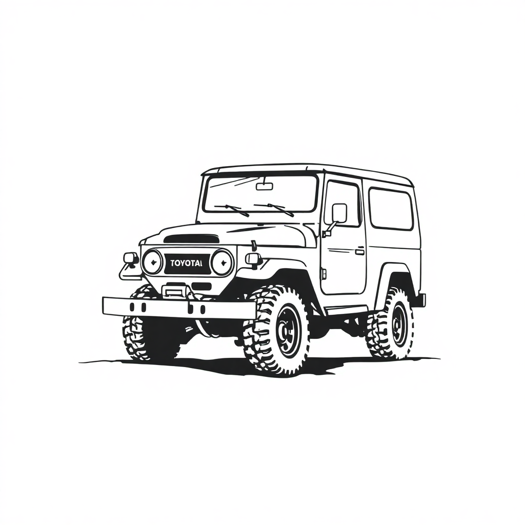 Sketch "Toyota Fj With Bagira Stand" Tattoo Design | TattooCanvas.com