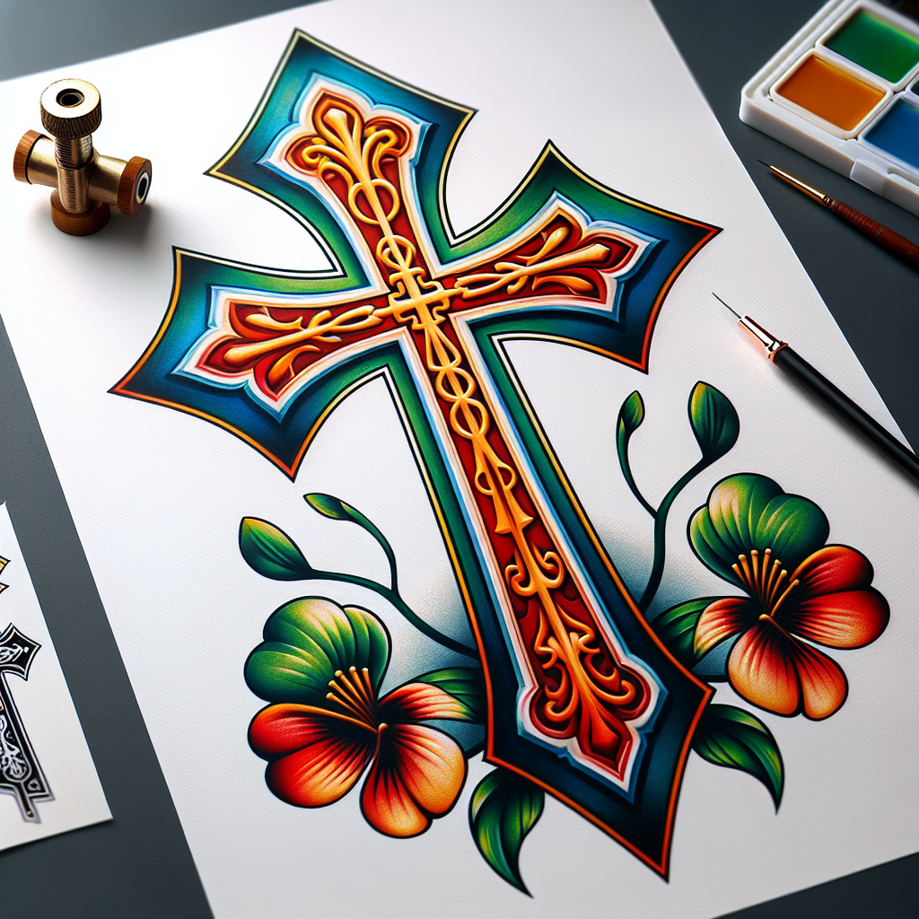 Realism "Realistic Irish Cross" Tattoo Design | TattooCanvas.com